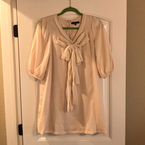 C. Luce | Dresses | C Luce Cream Dress With Bow | Poshmark